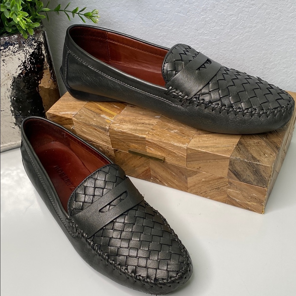 Robert Zur Petra Woven Leather Penny Loafer Driving S… - Gem